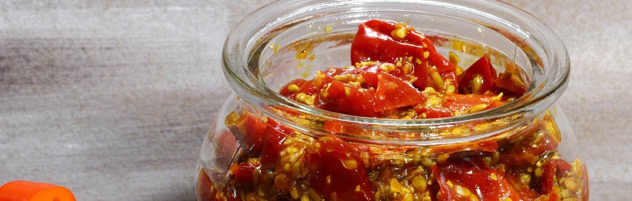 La comida en frascos